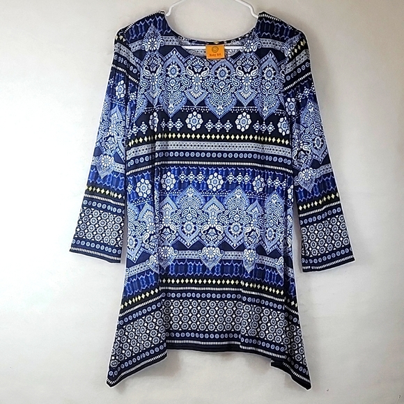 Ruby Rd. | Tops | Ruby Rd 34 Sleeve Boho Flair Paisley Print Tunic Size M | Poshmark